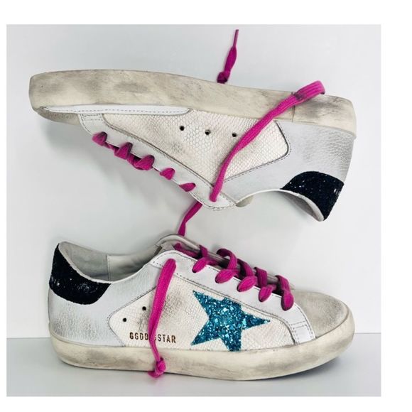 Golden Goose | Shoes | Golden Goose Super Star Embossed Python Print ...